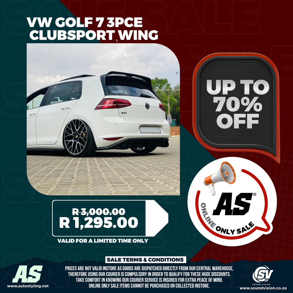 VW GOLF 7 3PCE CLUBSPORT WING – Autostyling Klerksdorp