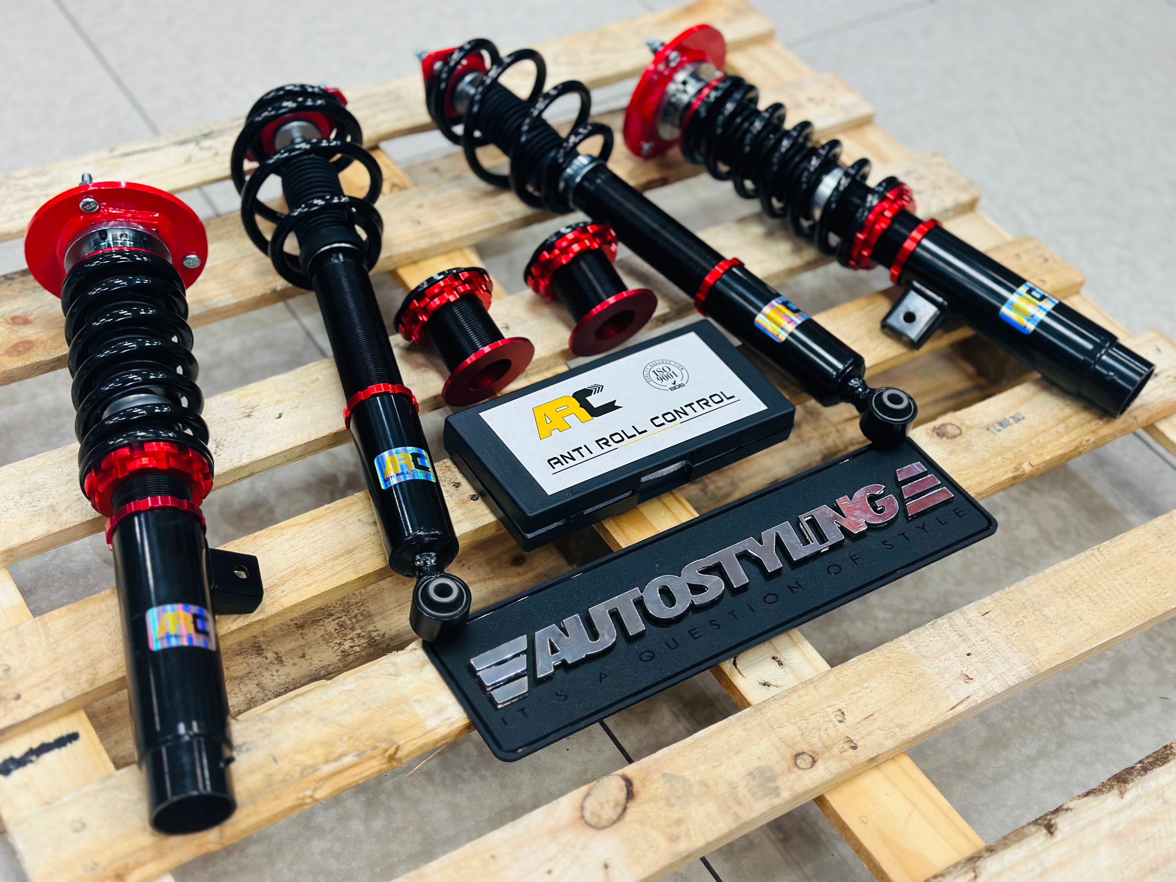 ARC PRO VERSION COILOVERS WITH CAMBER BMW E46 METAL MOUNTING ...