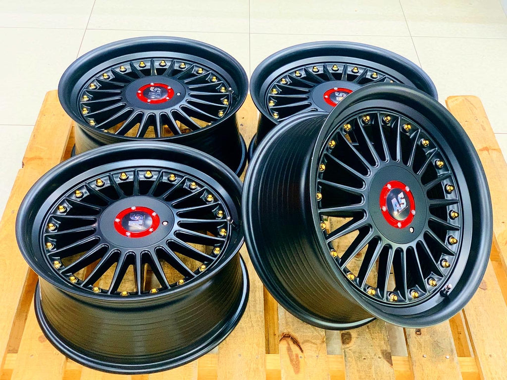 Home 17'' AS-PINA SATIN BLACK 5x100 & 5x114 MULTI PCD WHEELS